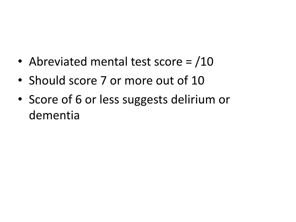 PPT - Acute confusion – Patient assessment and diagnosis of cause ...