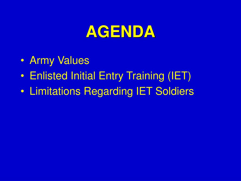 PPT - Treatment of IET Soldiers CPT Greg Weiss Chief, Military Justice ...