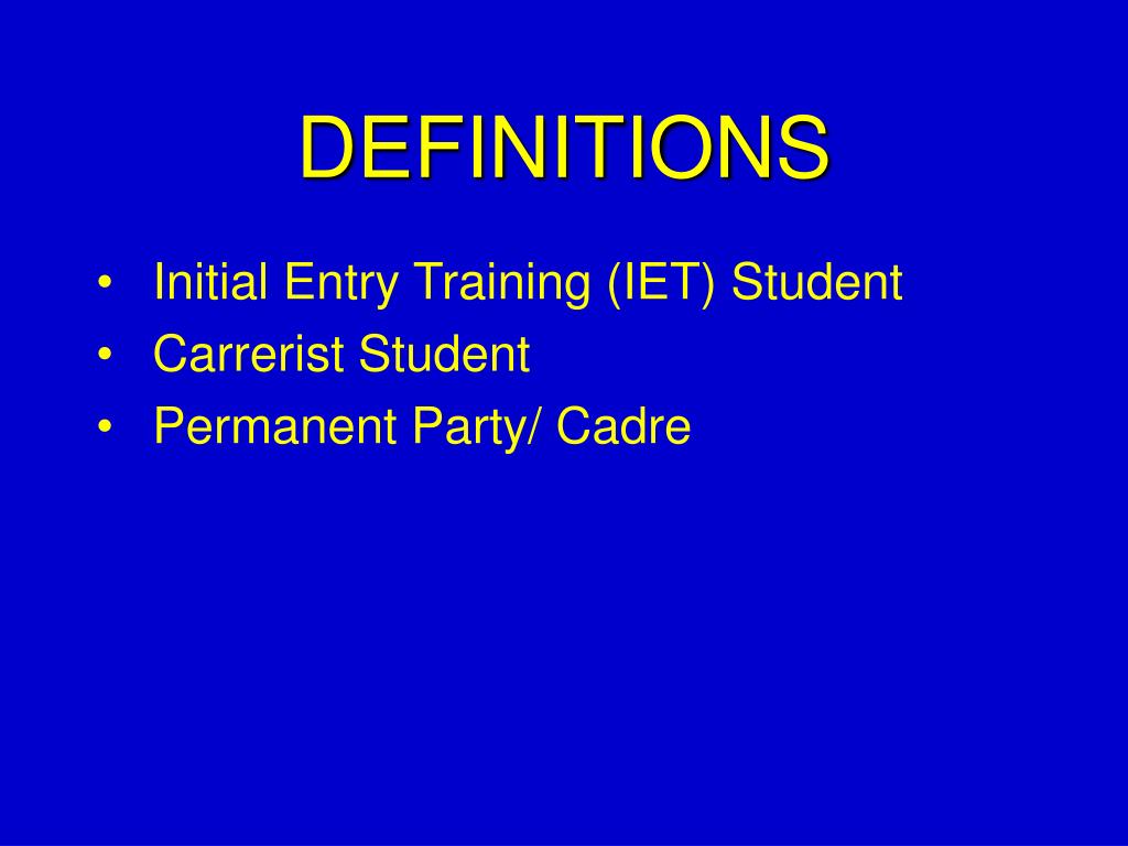 PPT - Treatment of IET Soldiers CPT Greg Weiss Chief, Military Justice ...
