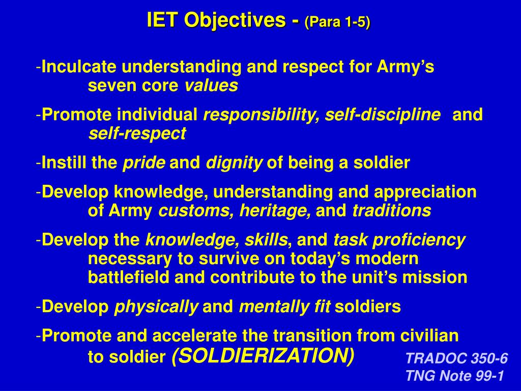 PPT - Treatment of IET Soldiers CPT Greg Weiss Chief, Military Justice ...