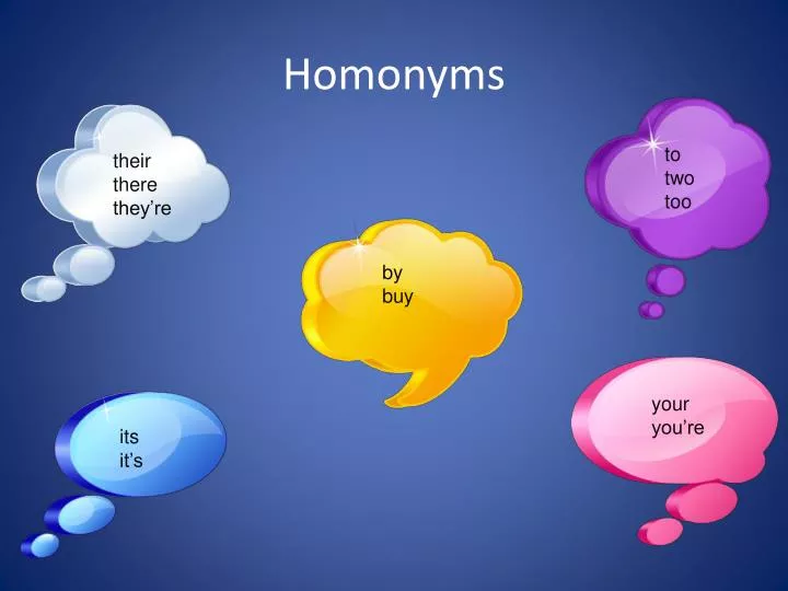 PPT - Homonyms PowerPoint Presentation, free download - ID:2951386