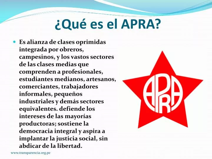 PPT - ¿Qué es el APRA? PowerPoint Presentation, free download - ID:2951793