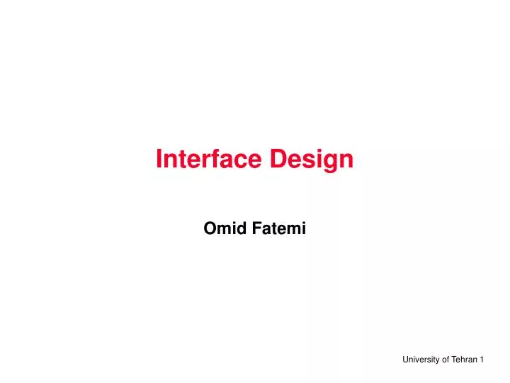 PPT - Interface Design PowerPoint Presentation, free download - ID:2951953