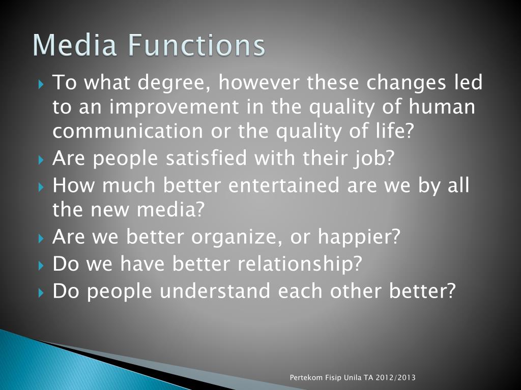 PPT - Media dalam tinjauan perkembangan teknologi komunikasi PowerPoint ...
