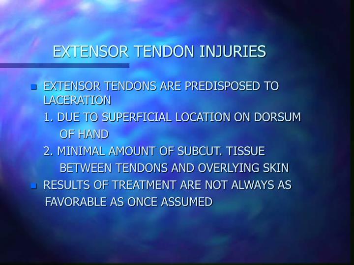 PPT - EXTENSOR TENDON INJURIES PowerPoint Presentation - ID:2952764