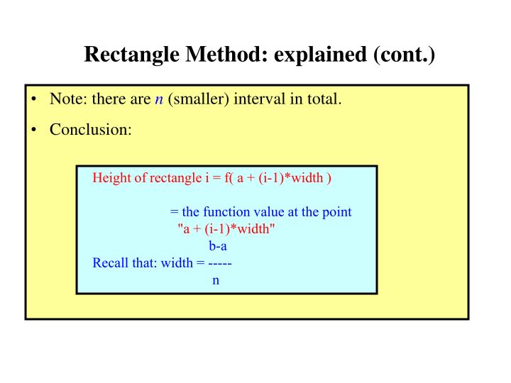 PPT - The Rectangle Method PowerPoint Presentation - ID:2952846