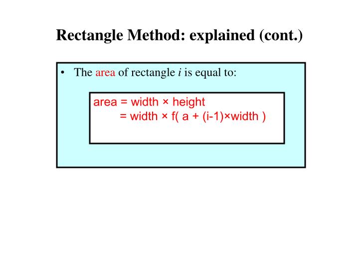 PPT - The Rectangle Method PowerPoint Presentation - ID:2952846