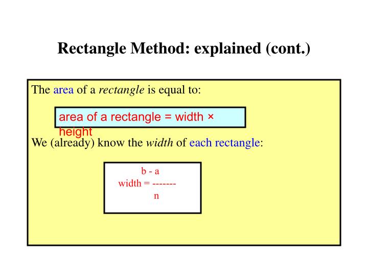 PPT - The Rectangle Method PowerPoint Presentation - ID:2952846