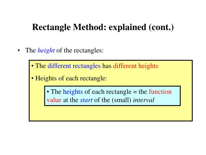 PPT - The Rectangle Method PowerPoint Presentation - ID:2952846
