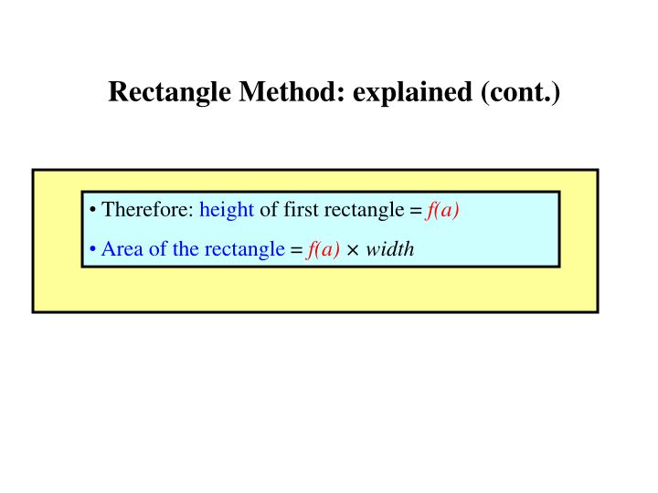 PPT - The Rectangle Method PowerPoint Presentation - ID:2952846