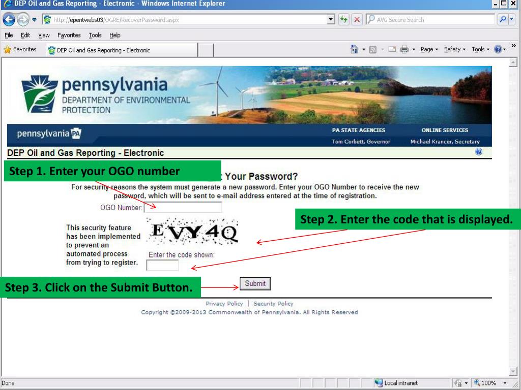 PPT - https://paoilandgasreporting.state.pa/login.aspx?ReturnUrl ...