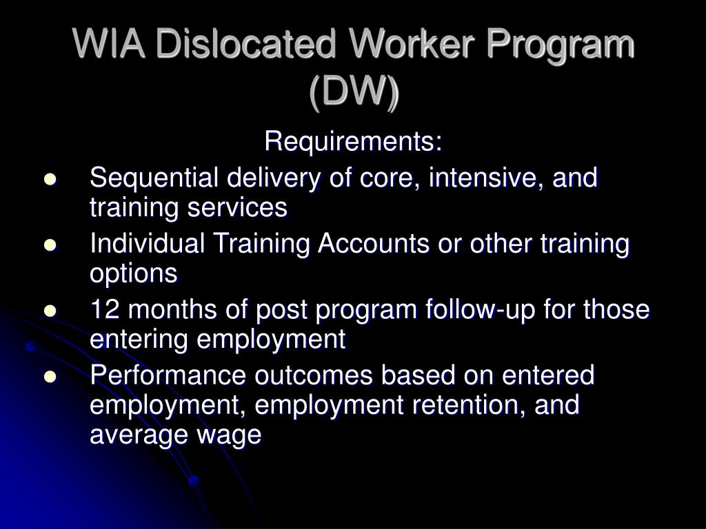 PPT - WIA and Colorado’s Workforce Centers PowerPoint Presentation ...