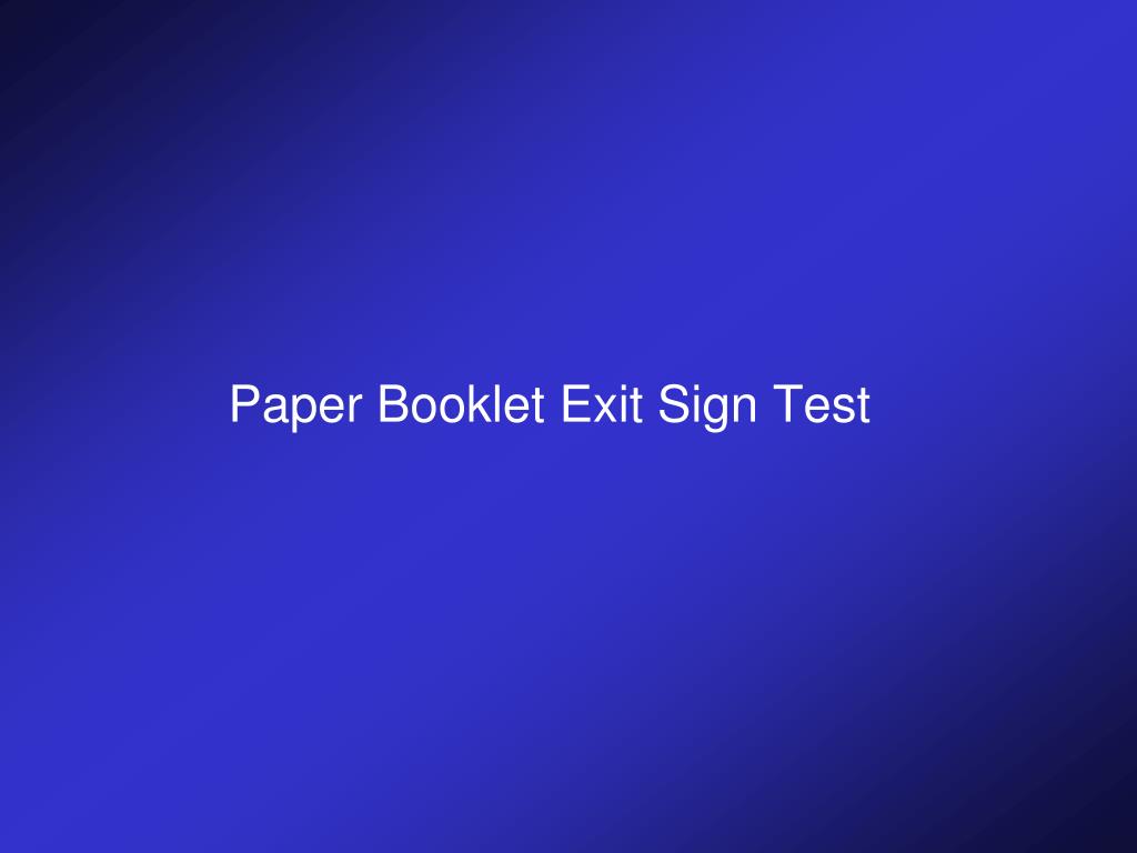 PPT - Identifying and Understanding Symbolic Exit Signs for Small ...