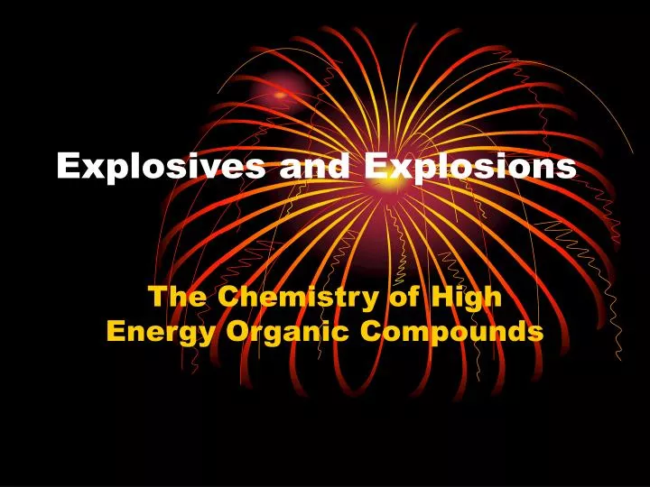 PPT - Explosives and Explosions PowerPoint Presentation, free download ...