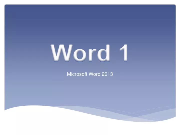 PPT - Microsoft Word 2013 PowerPoint Presentation, free download - ID ...