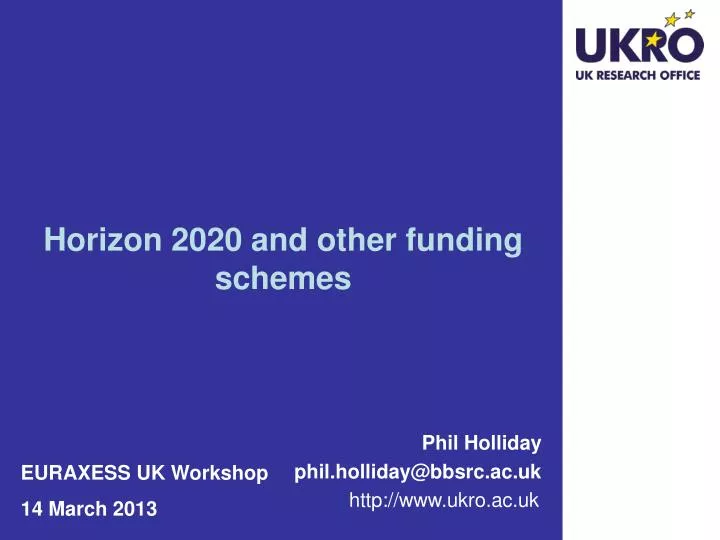 PPT - Phil Holliday phil.holliday@bbsrc.ac.uk PowerPoint Presentation ...