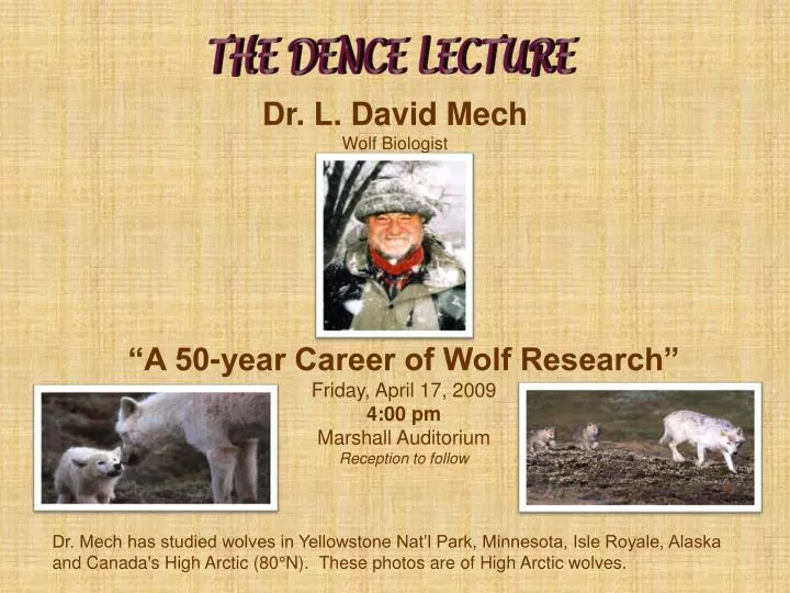 PPT - Dr. L. David Mech Wolf Biologist PowerPoint Presentation, free ...