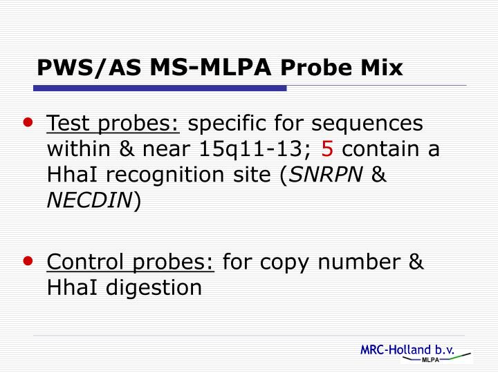 PPT - MS-MLPA Methylation Specific Multiplex Ligation Probe ...