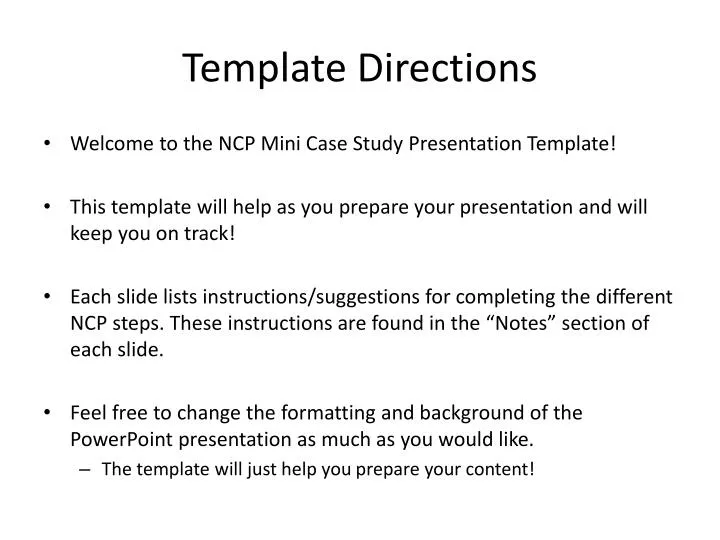 PPT - Template Directions PowerPoint Presentation, free download - ID ...