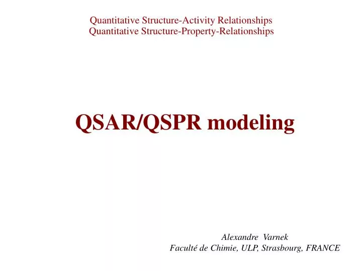 PPT - Quantitative Structure-Activity Relationships Quantitative ... PPT - Quantitative Structure-Activity Relationships Quantitative ...