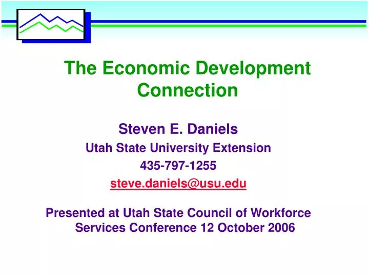 PPT - The Economic Development Connection PowerPoint Presentation, free ...