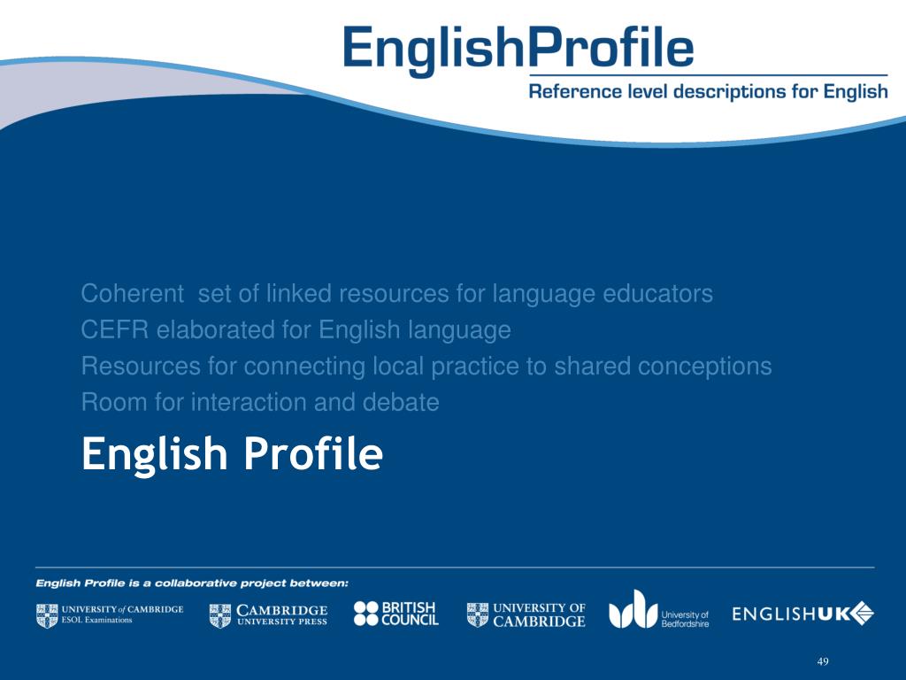 PPT - English Profile : The Common European Framework for English Dr ...