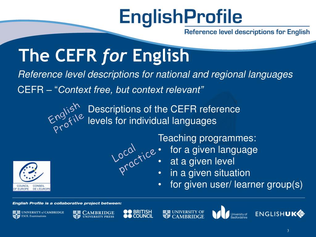 PPT - English Profile : The Common European Framework for English Dr ...