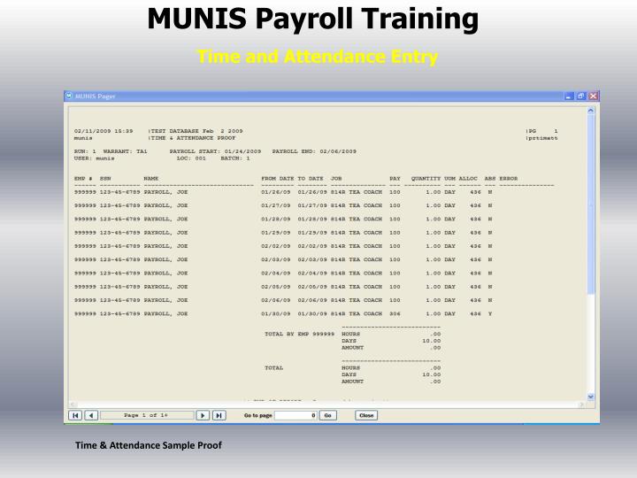 PPT - MUNIS Payroll Training PowerPoint Presentation - ID:2955730