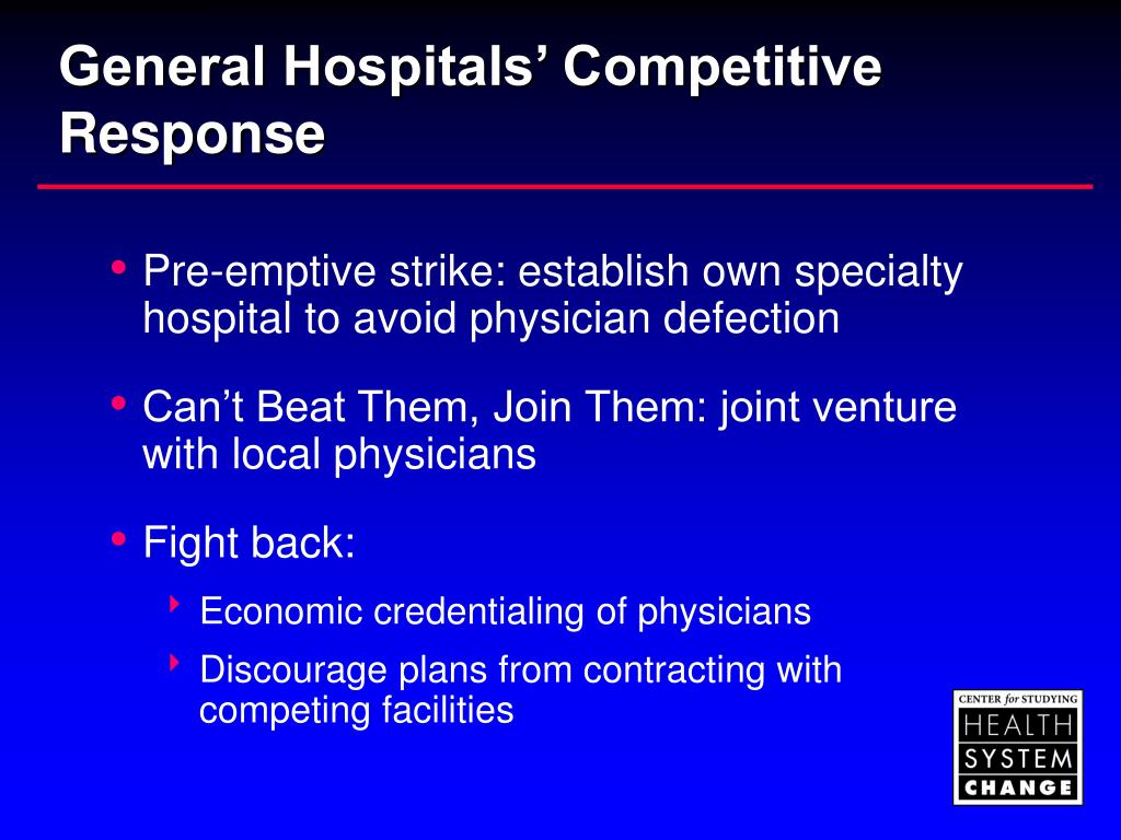 PPT - Specialty Hospitals: Market Impact and Policy Implications ...
