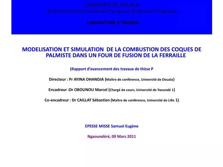 PPT - PLAN DE L’EXPOSE PowerPoint Presentation, free download - ID:2956524