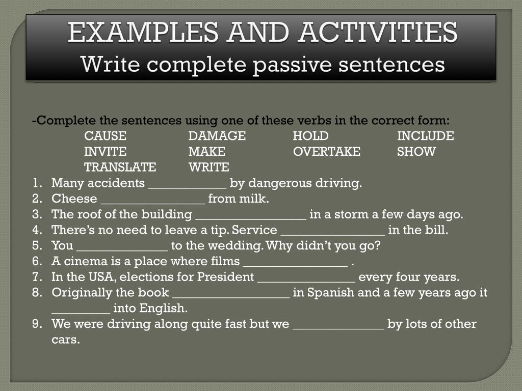 PPT - PASSIVE VOICE ( Present & Past Tenses) PowerPoint Presentation ...