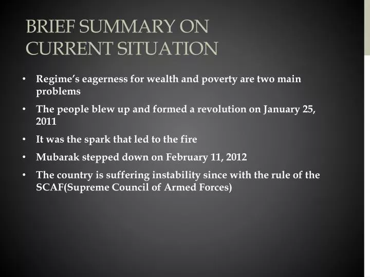 PPT - Brief summary on current situation PowerPoint Presentation, free ...