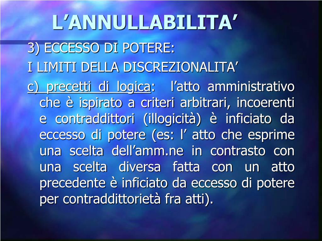 PPT - INVALIDITA’ DELL’ATTO AMMINISTRATIVO PowerPoint Presentation - ID:2957871