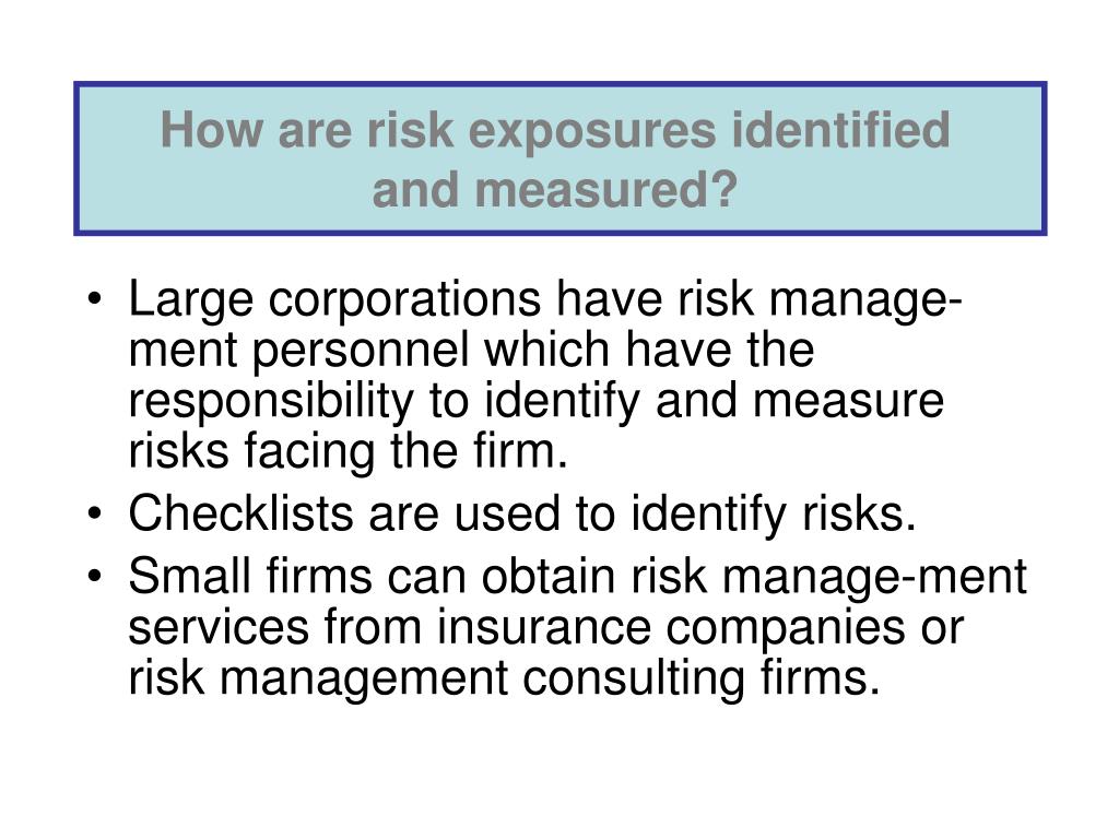 PPT - Risk Management & Financial Loss Exposure Handout – Brigham and ...
