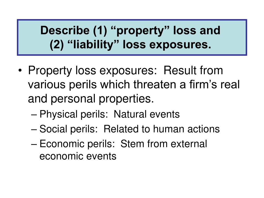 PPT - Risk Management & Financial Loss Exposure Handout – Brigham and ...