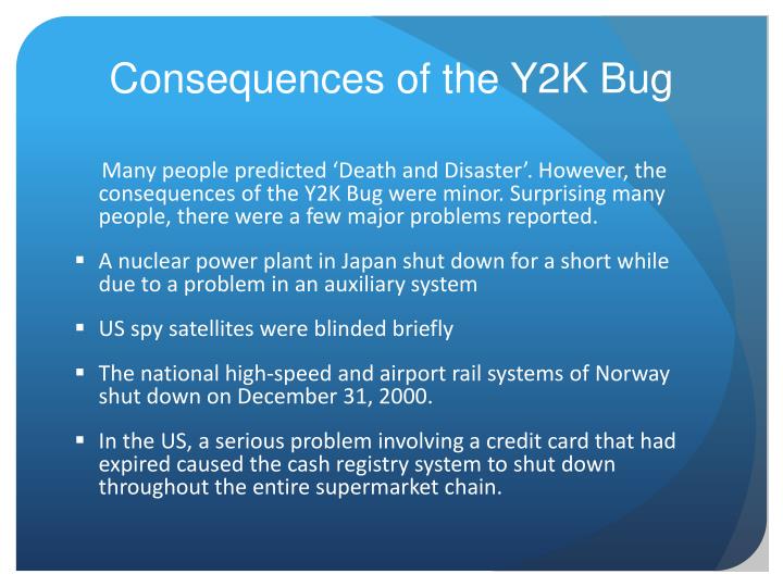 PPT - Y2K Bug – Task Three PowerPoint Presentation - ID:2958612