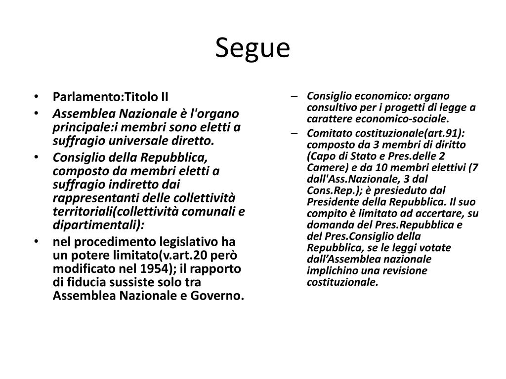 PPT - IV Repubblica francese. Forma di governo parlamentare a ...