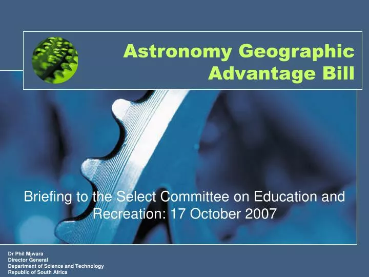 PPT - Astronomy Geographic Advantage Bill PowerPoint Presentation, free ...