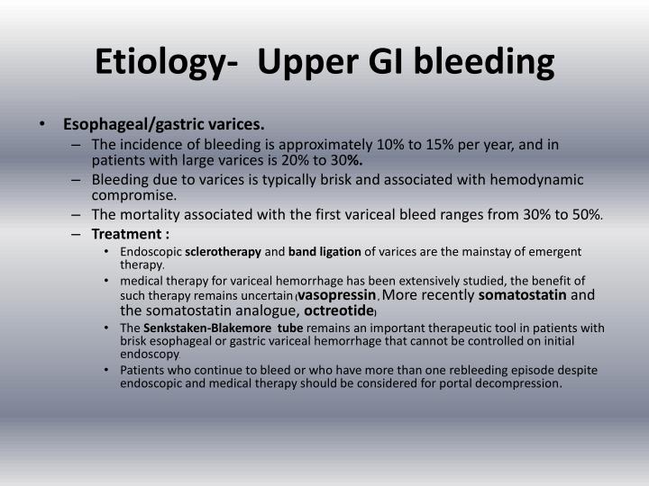 PPT - GASTROINTESTINAL TRACT BLEEDING PowerPoint Presentation - ID:2959051