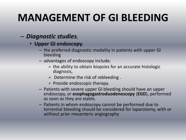 PPT - GASTROINTESTINAL TRACT BLEEDING PowerPoint Presentation - ID:2959051