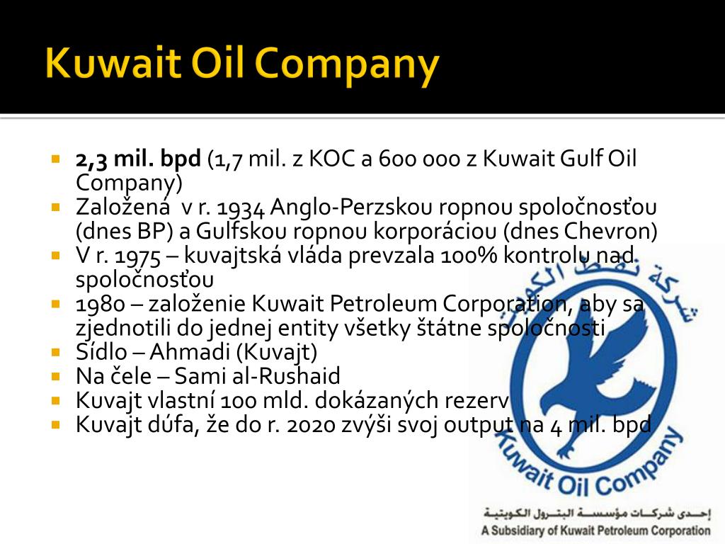 PPT - Najväčšie ropné spoločnosti súčasnosti – prehľad a ...