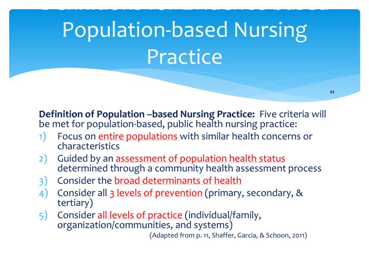 PPT - Foundations of Population Health Nursing Overview: Part I ...