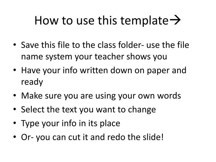 PPT - How to use this template PowerPoint Presentation, free download ...
