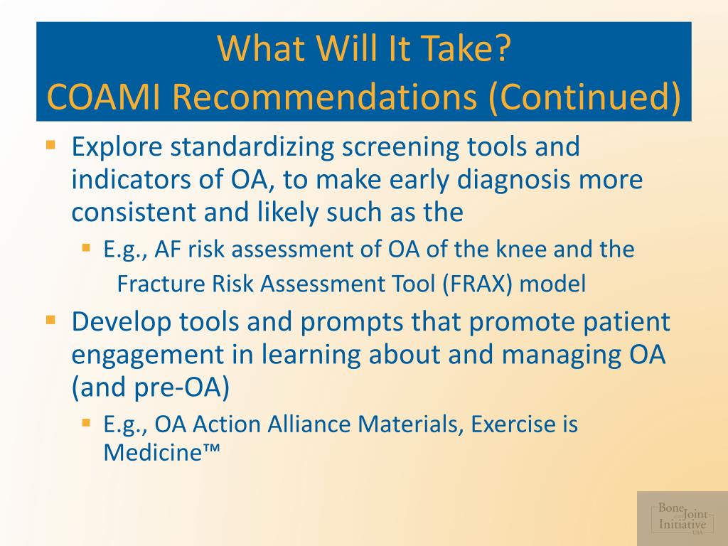 PPT - A New Vision for Chronic Osteoarthritis Management PowerPoint ...