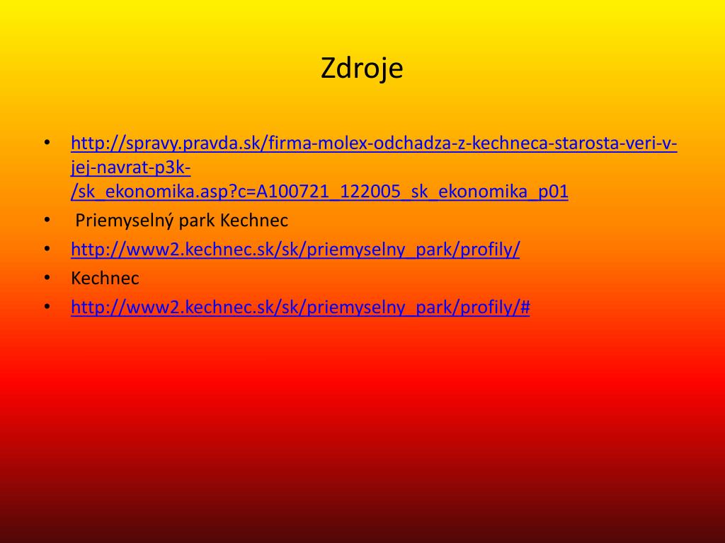 PPT - Charakteristika vybraného priemyselného parku KECHNEC PowerPoint ...