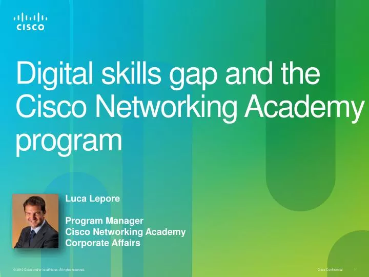 Cisco Networking Academy Builds It Skills Education For