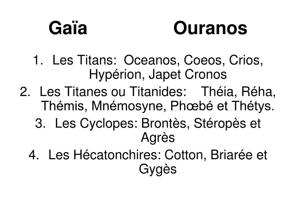 PPT - Théogonie :origine des dieux PowerPoint Presentation, free ...