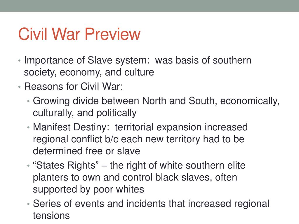 PPT - Slavery and the Causes of the Civil War PowerPoint Presentation ...