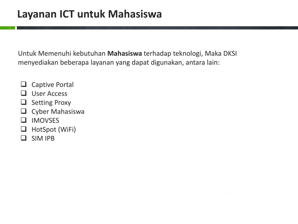 PPT - Pelatihan Komputer Mahasiswa TPB 2012/2013 SOSIALISASI ICT IPB ...
