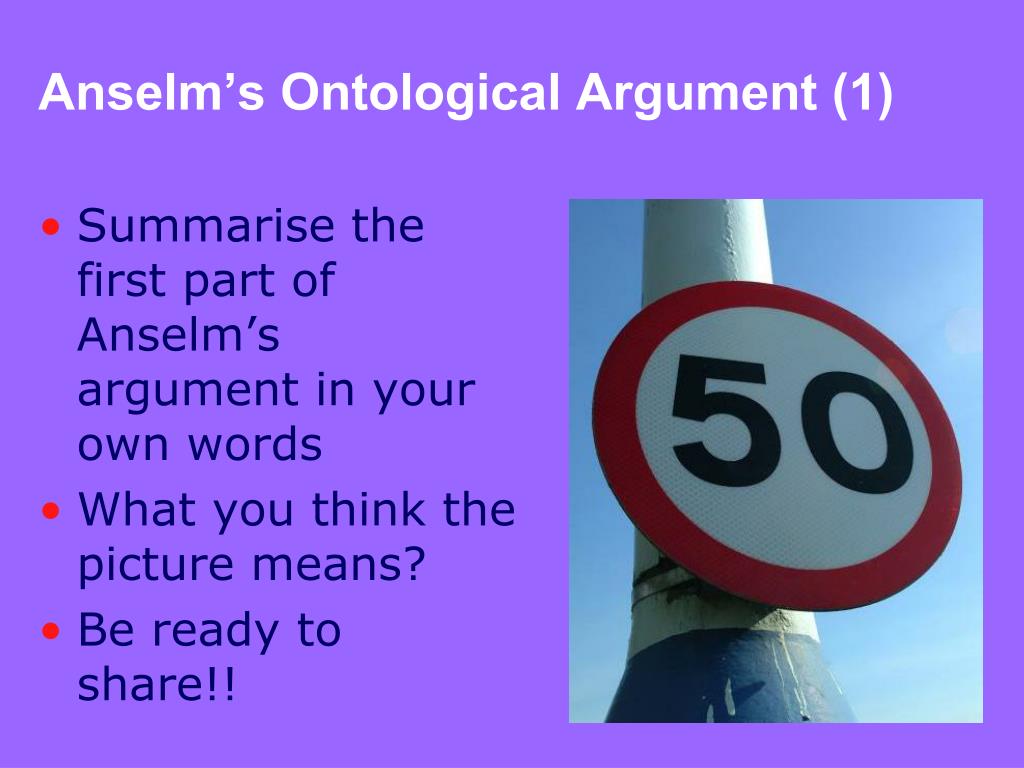 Ppt The Ontological Argument For The Existence Of God Powerpoint